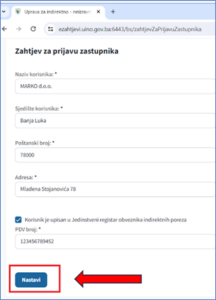 Obavještenje o web aplikaciji za popunjavanje obrazaca za elektronsko poslovanje sa UIO ...