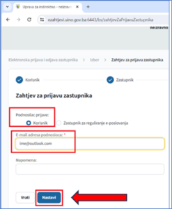 Obavještenje o web aplikaciji za popunjavanje obrazaca za elektronsko poslovanje sa UIO ...