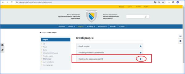 Obavještenje o web aplikaciji za popunjavanje obrazaca za elektronsko ...