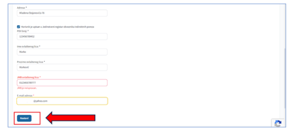 Obavještenje o web aplikaciji za popunjavanje obrazaca za elektronsko ...